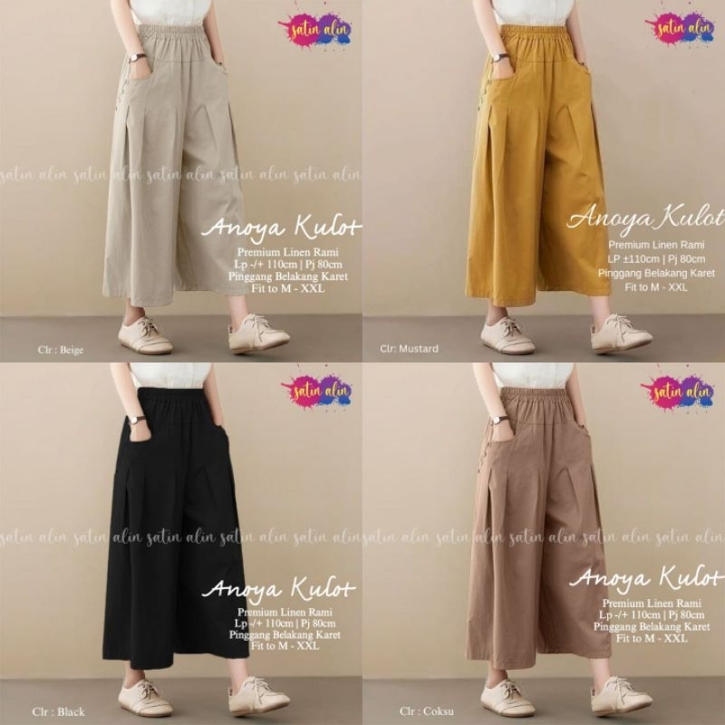 Jual Anoya kulot by SATIN ALIN (celana panjang kulot polos, Bahan ...