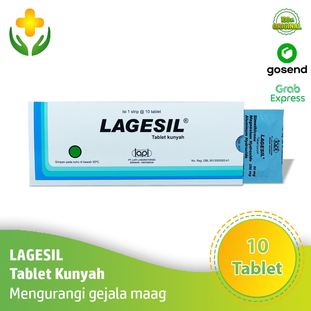 Jual Lagesil Tablet Strip Obat Maag Asam Lambung Tukak Lambung GERD ...