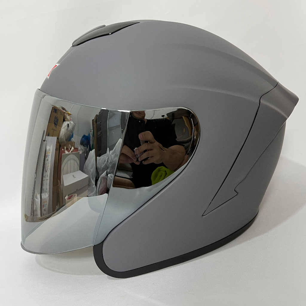 Jual Helm CRX AK-1 Grey Stone Doff - Polos Solid - Helem Helmet Dewasa SNI (bukan Kairoz NFJ ...