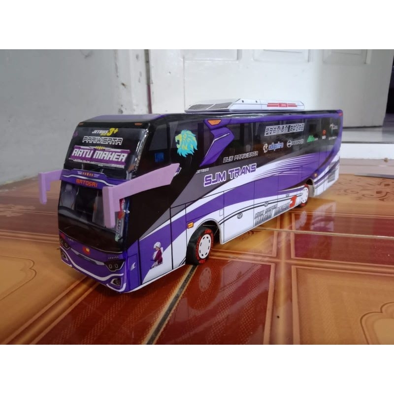 Jual miniatur bus telolet ukuran besar p 39 cm ban belok | Shopee Indonesia