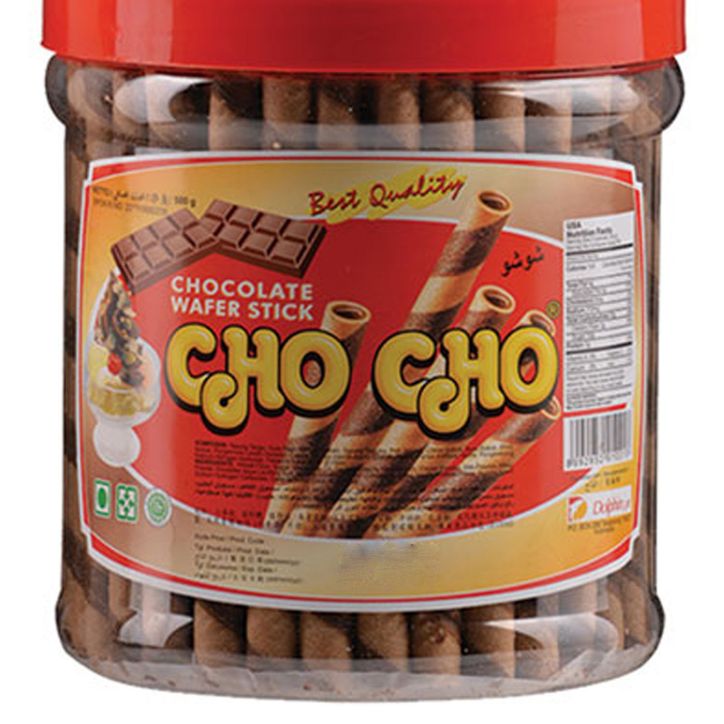 Jual Cho Cho Wafer Stick Chocolate 500 gr (Toples Besar) | Shopee Indonesia