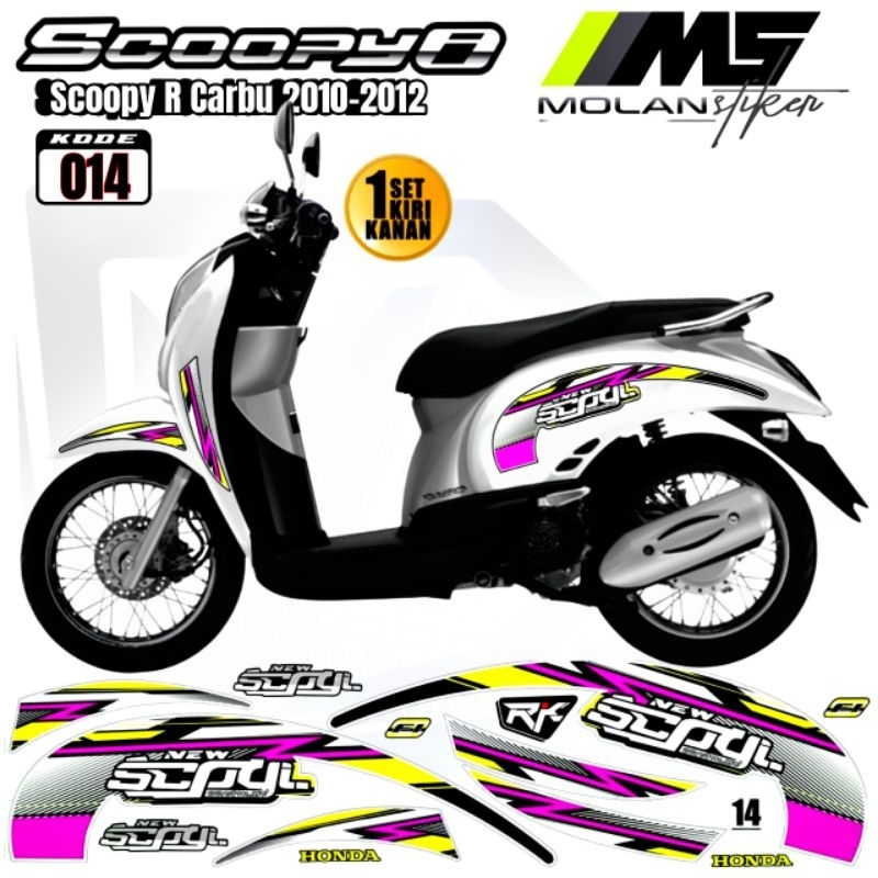 Jual Decal Sticker Striping Variasi Scoopy R Carbu 2010-2011-2012 ...