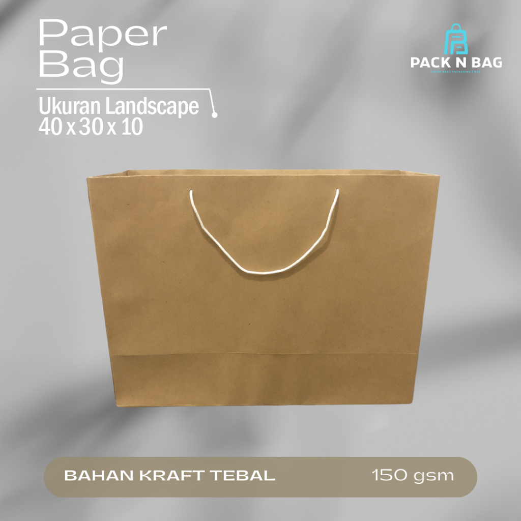 Jual Paper bag 40x30 landscape tebal 150gsm | Shopee Indonesia