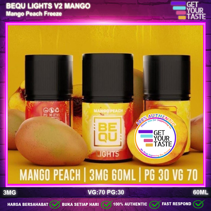 Jual Liquid BEQU Lights V2 Mango Peach 60ML BEKU by Poda E-Liquid ...
