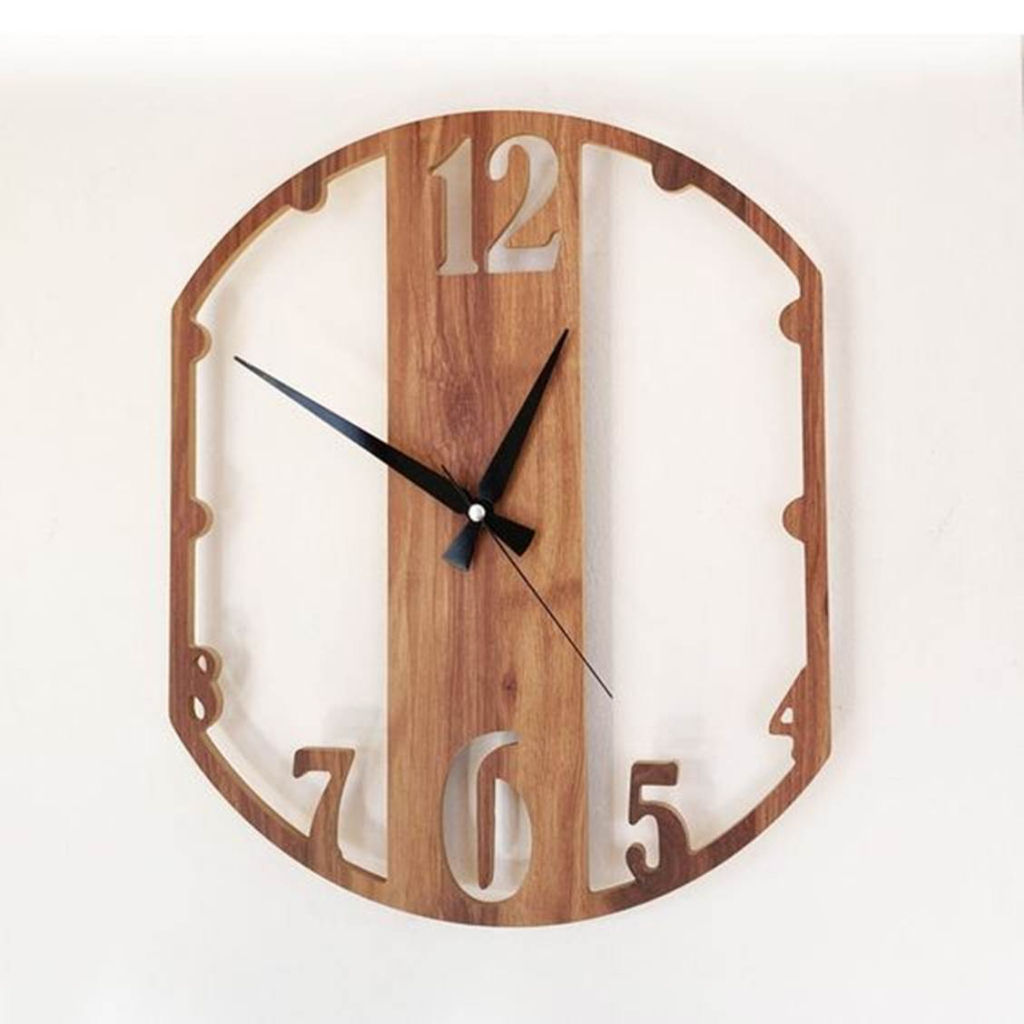 Jual Jam Dinding Kayu Solid Desain Cantik Modern Kerajinan Mewah ...