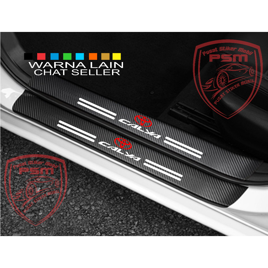Jual ,4pcs stiker carbon 3D stiker pengaman mobil stiker pelindung ...