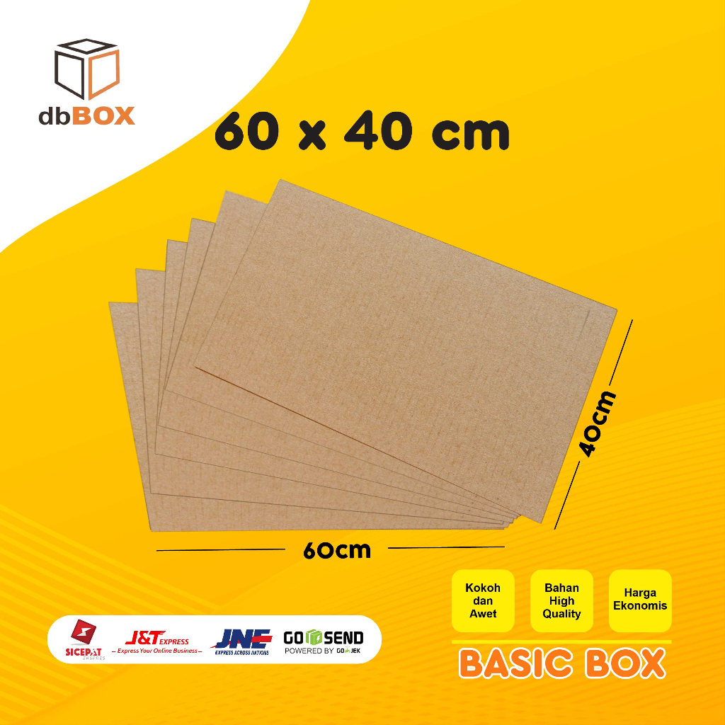Jual KARDUS KARTON LEMBARAN 60x40 SINGLE WALL CORRUGATED SHEET POLOS ...