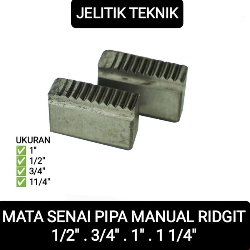 Jual Mata Senai Pipa Manual Model Ridgid 1/2" , 1" , 3/4" , 1 1/4" Pipa ...