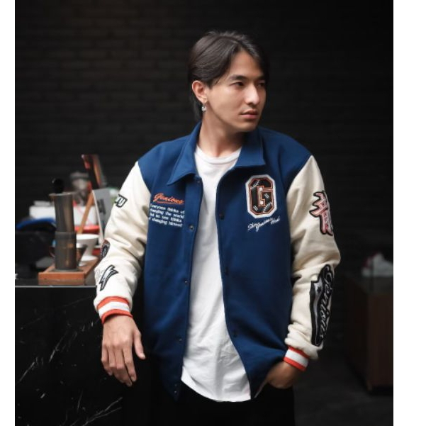 Jual Jaket Varsity Baseball Outdoor Pria Mix Genious | Shopee Indonesia