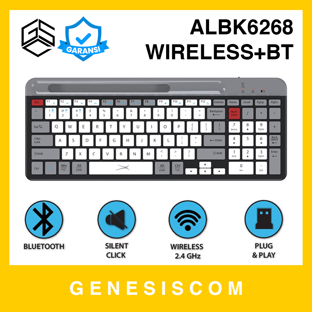 Jual Keyboard Bluetooth ALTEC Lansing ALBK6268 Wireless Dual Mode ...