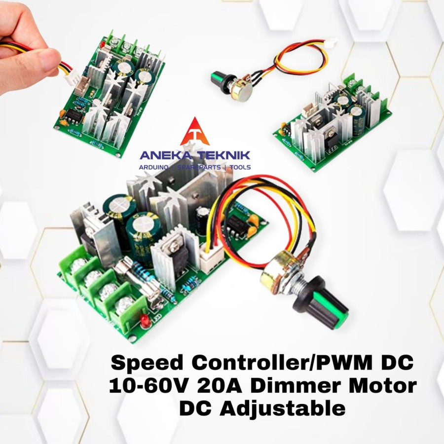 Jual Speed Controller/PWM DC 10-60V 20A Dimmer Motor DC Adjustable | Shopee Indonesia