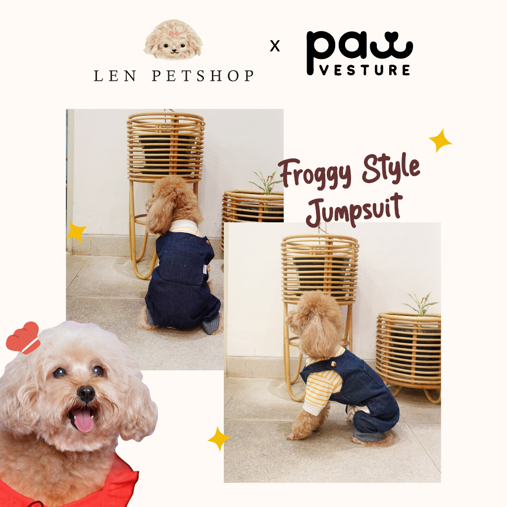 Jual Paw Vesture Shirt FROGGY STYLE JUMPSUIT Baju Anjing Shirt Dress ...