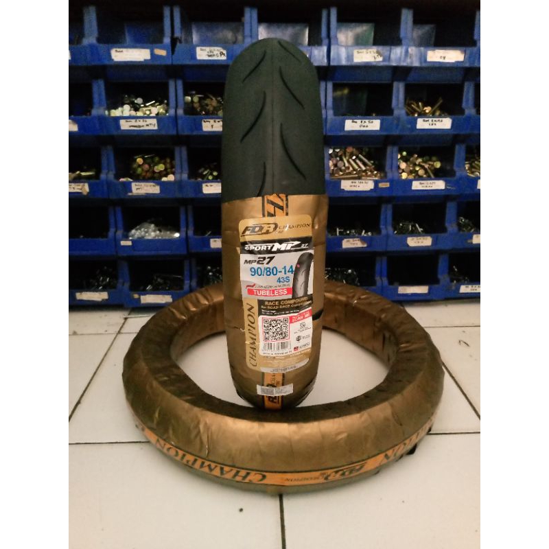Jual FDR CHAMPIONS TIRE SPORT MP 27 90/80-14 TUBELESS RACE COMPOUND BAN ...