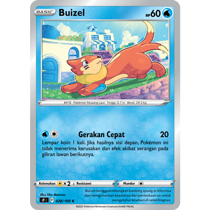 Jual POKEMON TCG INDONESIA BUIZEL S9 028/100 | Shopee Indonesia