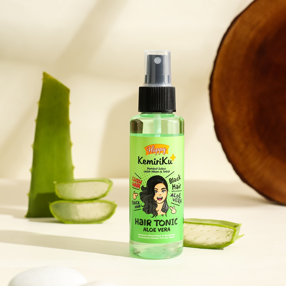 Jual [SPRAY HIJAU] Happy Kemiriku Hair Tonic Extract Lidah Buaya / Aloe ...