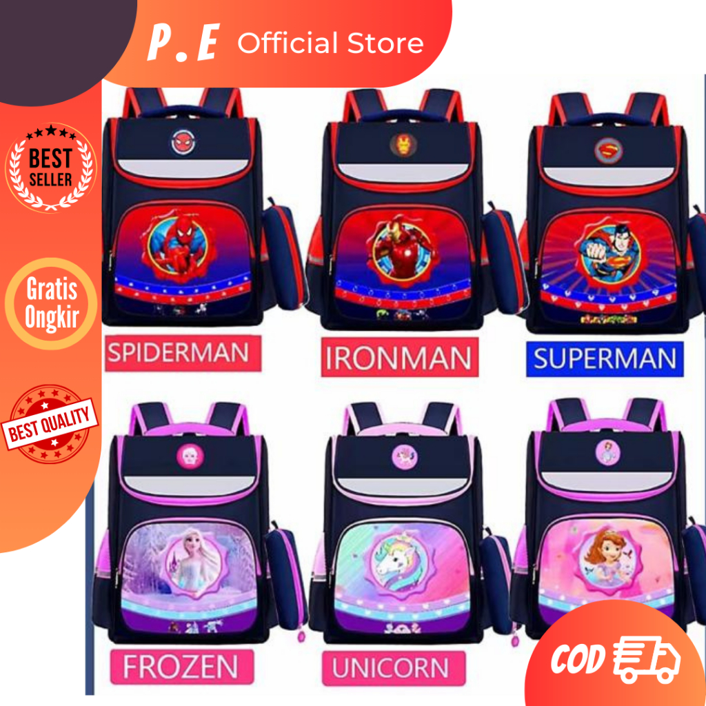 Jual NEW TAS RANSEL TERBARU MODEL TABUNG TAS ANAK SEKOLAH BERKARAKTER ...