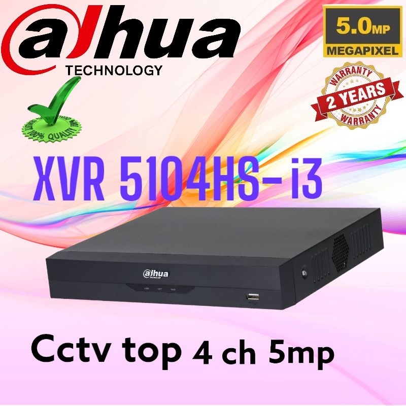 Jual Dvr Dahua 4 ch 5MP XVR-5104HS-i3 ORIGNAL | Shopee Indonesia