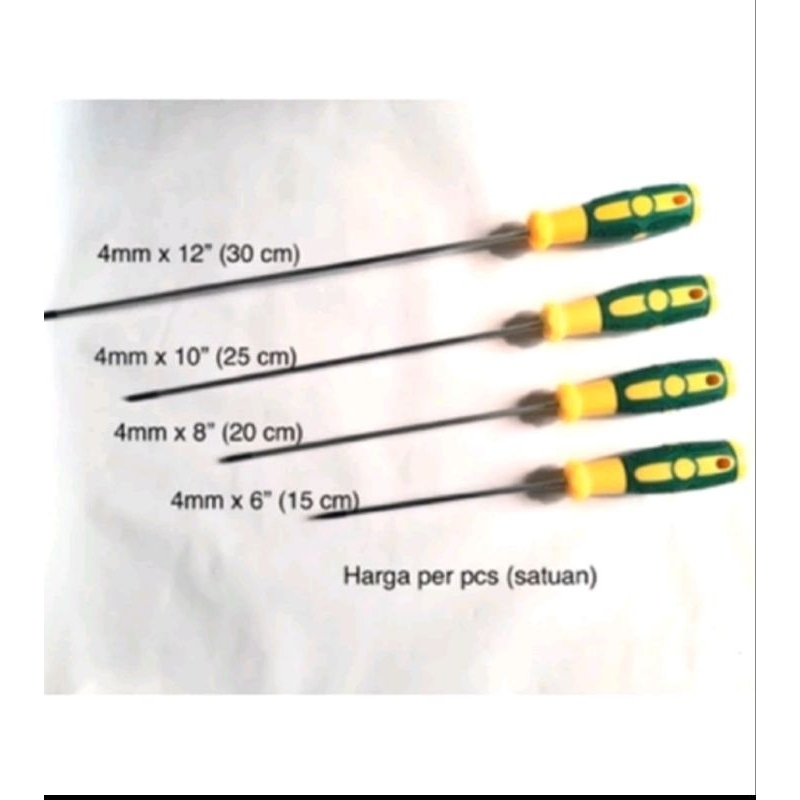 Jual Obeng Kurus 4mm x 10" (+) (-) | Shopee Indonesia