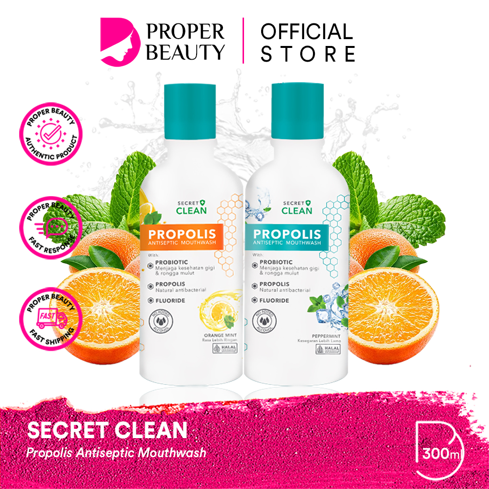 Jual SECRET CLEAN Propolis Antiseptic Mouthwash 300ml Indonesia ...