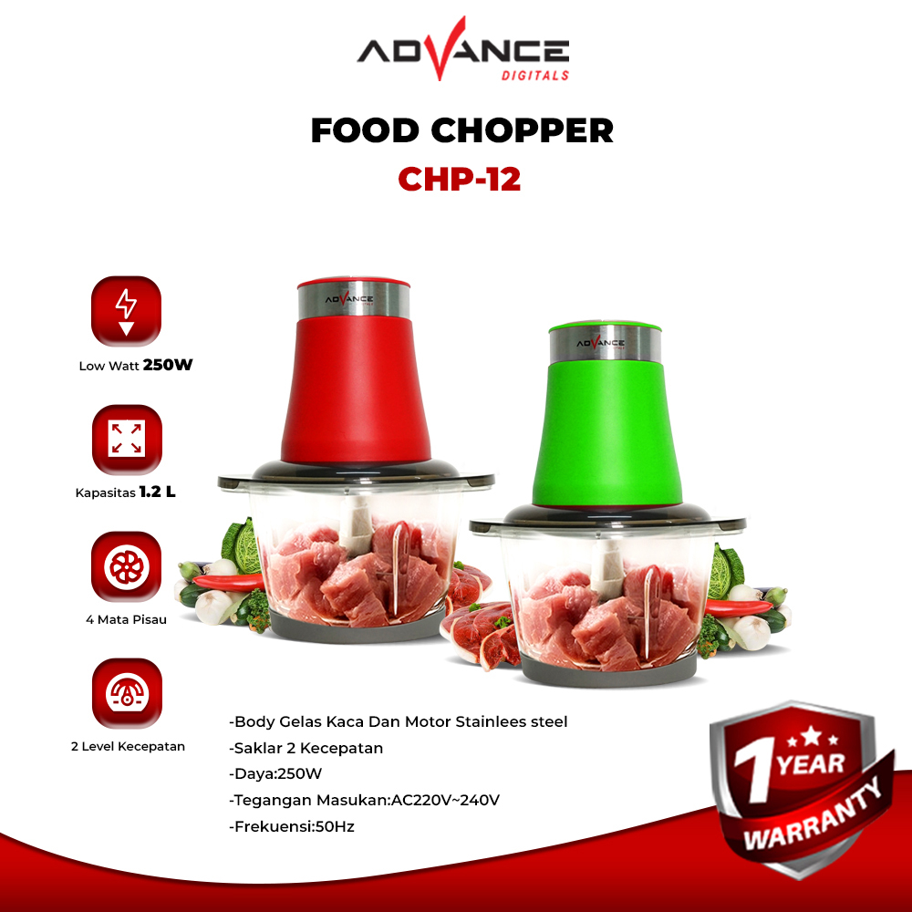 Jual Advance CHP-12 Food Chopper Processor Kapasitas 1.2L dengan Daya ...