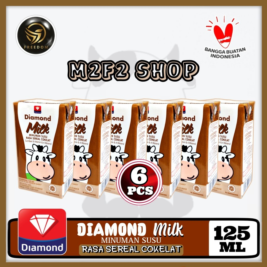 Jual DIAMOND MIlk Susu Kotak UHT Rasa Sereal Cokelat | Cereal Chocolate - 125 ml (Kemasan 6 Pcs ...