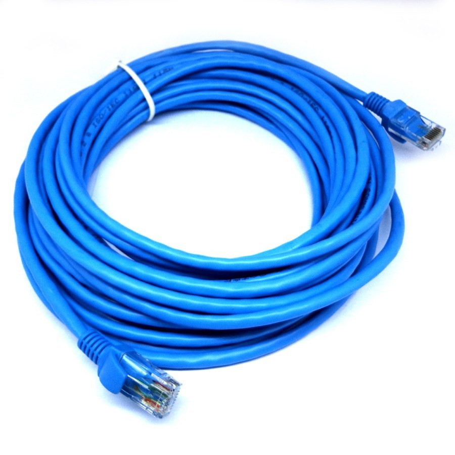 Jual KABEL LAN 10 20 30 METER BIRU SUDAH TERPASANG RJ45 LAN CABLE ...