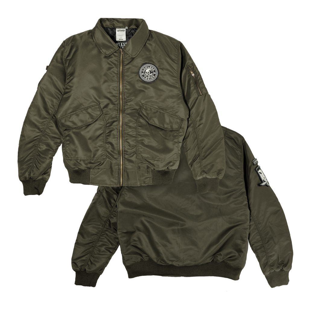 Jual Lawless - Spitfire Flight Jacket - Olive Green | Shopee Indonesia