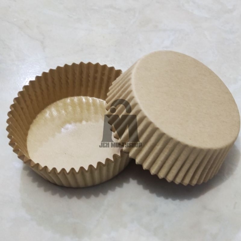 Jual Paper cup case laminasi bulat 8 cm / cup roti (motif polos) isi ...