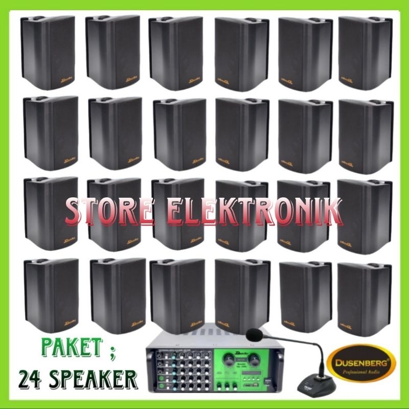 Jual Sound Ruangan Sekolahan 24 Titik Speaker DUSENBERG 4 Inch + Mic ...