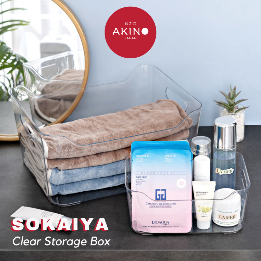 Jual 【AKINO】SOKAIYA Wadah Organizer Bening Kotak Perapih Buku Aesthetic ...