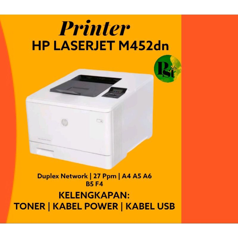 Jual Printer Hp Color LaserJet Pro M452dn Printer Warna Duplex Otomatis ...