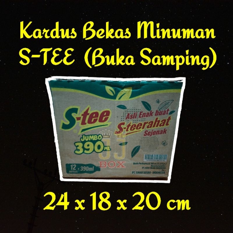 Jual KARDUS BEKAS MINUMAN S-TEE (BUKA SAMPING) | Shopee Indonesia