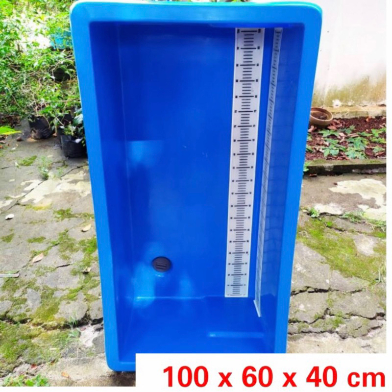 Jual bak ukur koi fiber kuat 100 x 60 x 40 cm biru | Shopee Indonesia