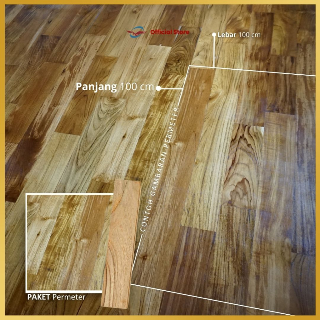 Jual Lantai Mini Flooring Kayu Jati Grade C Permeter Ukuran 30/35 ...