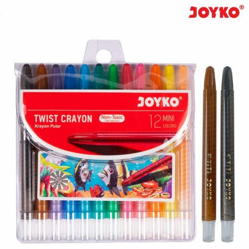 Jual Krayon Putar / Twist Crayon TWCR-12 Mini JOYKO / Crayon Putar ...