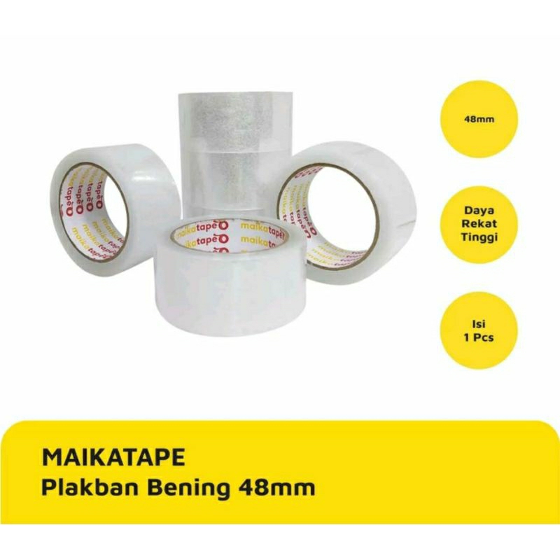 Jual Plakban lakban bening maikatape 48 mm | Shopee Indonesia