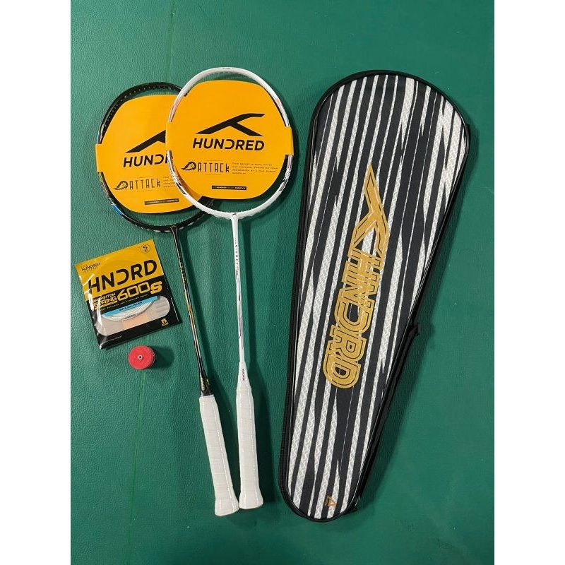 Jual Raket Hundred N ERGY Attack free cover senar kaos | Shopee Indonesia