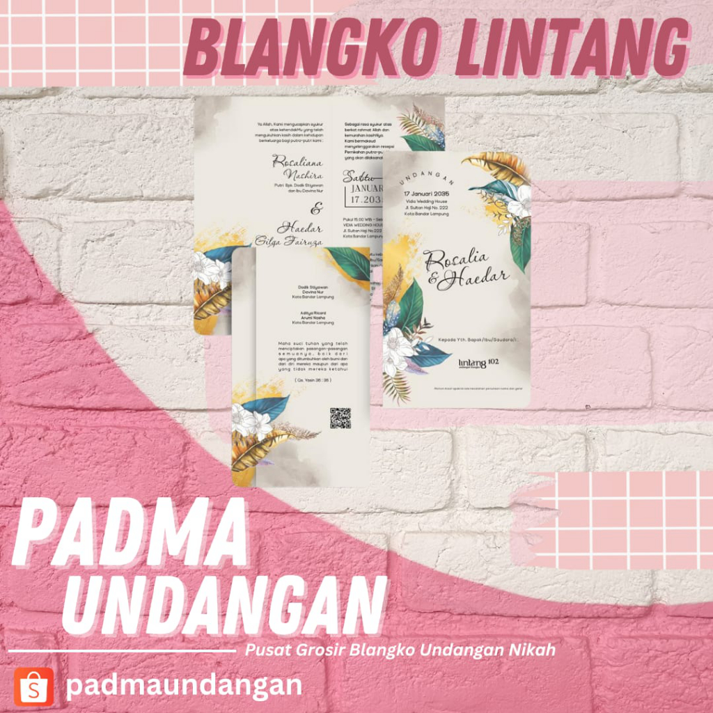 Jual Blangko Undangan Lintang 102 | Pusat Grosir Blangko | Padma Undangan | Shopee Indonesia