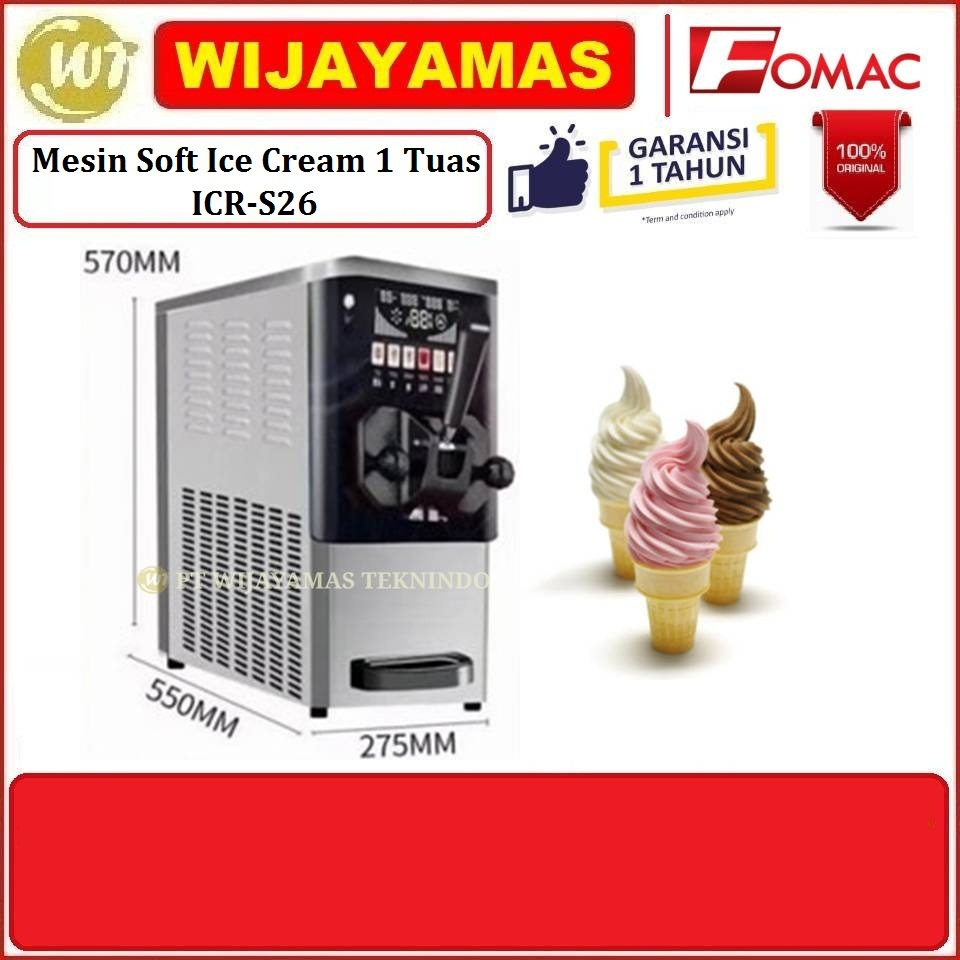 Jual Mesin Soft Ice Cream 1 Tuas ICR-S26 Soft ice Cream Machine FOMAC ...