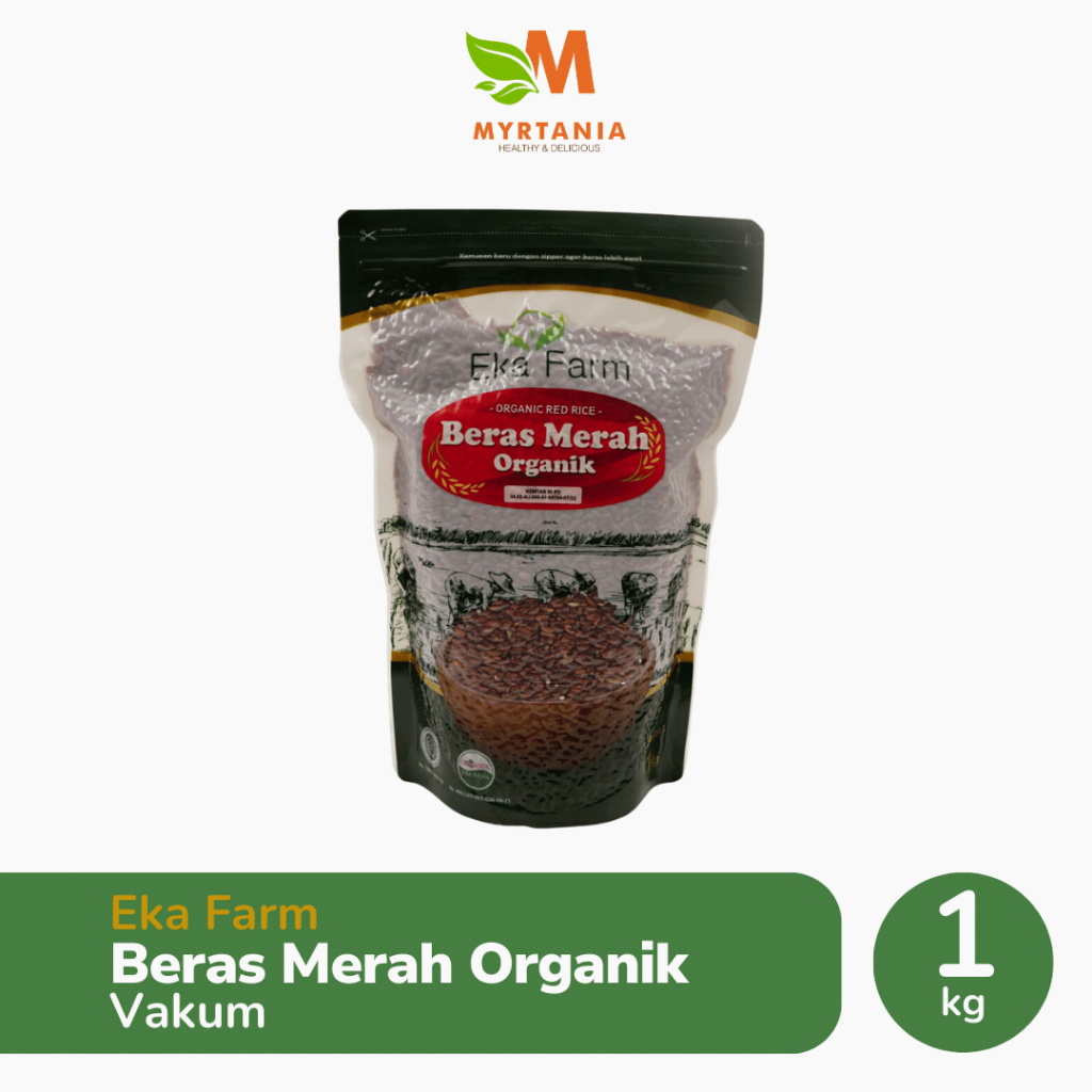 Jual Beras Merah Wangi Organik Eka Farm Kemasan 1kg Vakum | Shopee Indonesia