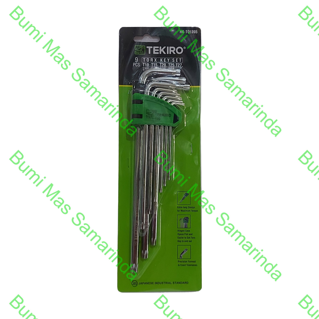 Jual TEKIRO TORX KEY SET TANPA LUBANG 9 PCS /KUNCI L BINTANG PANJANG TEKIRO | Shopee Indonesia