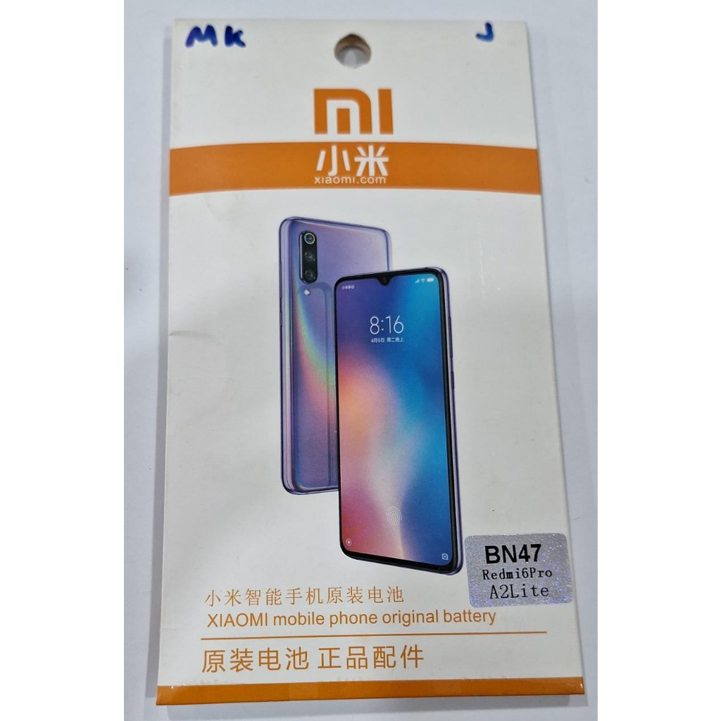 Jual BATTERY XIAOMI REDMI 6 PRO / MI A2 LITE ( MODEL : BN 47 ) | Shopee ...