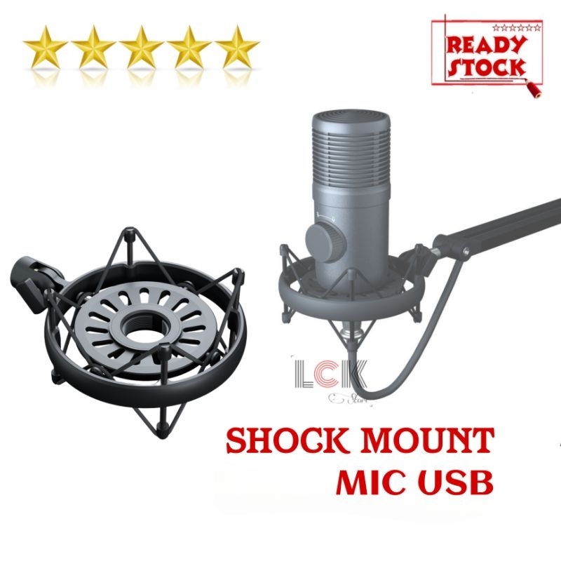 Jual Shockmount mic holder condenser USB anti vibration - dudukan ...