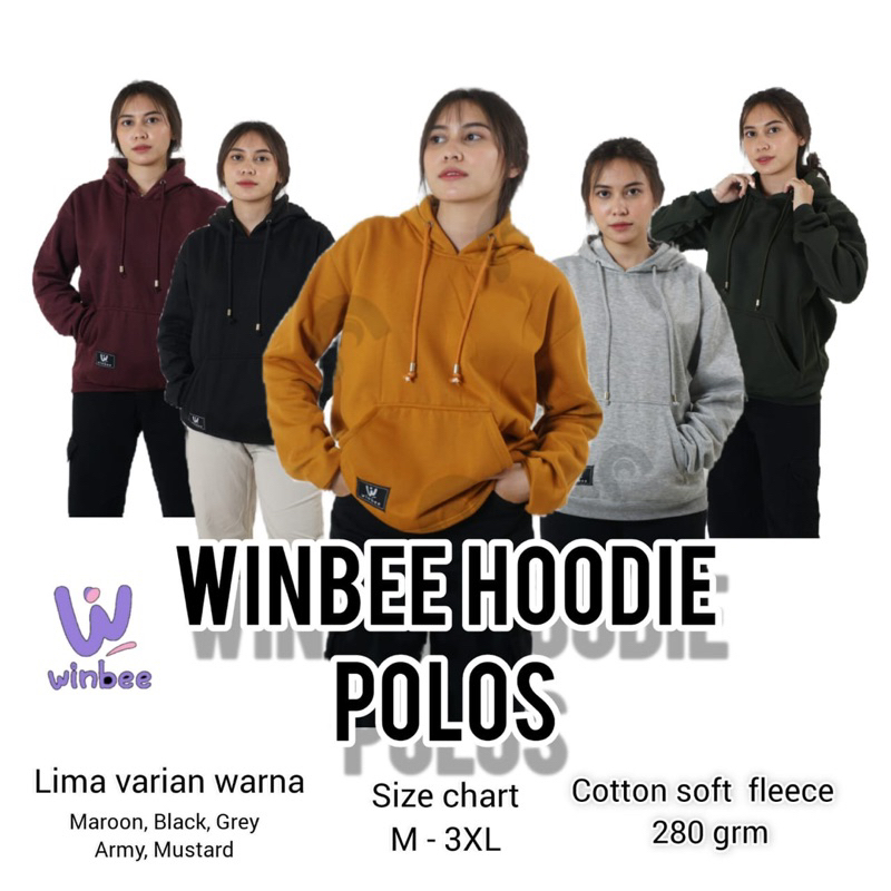 Jual Winbee Hoodie Polos Trendy dengan Desain Modern dan Nyaman ...