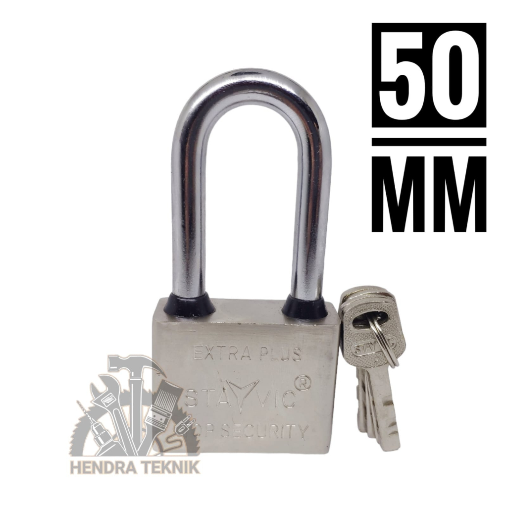 Jual GEMBOK PUTIH 50MM PANJANG BESI KUNCI GANTUNG PAGAR TANPA PER 50 mm ...