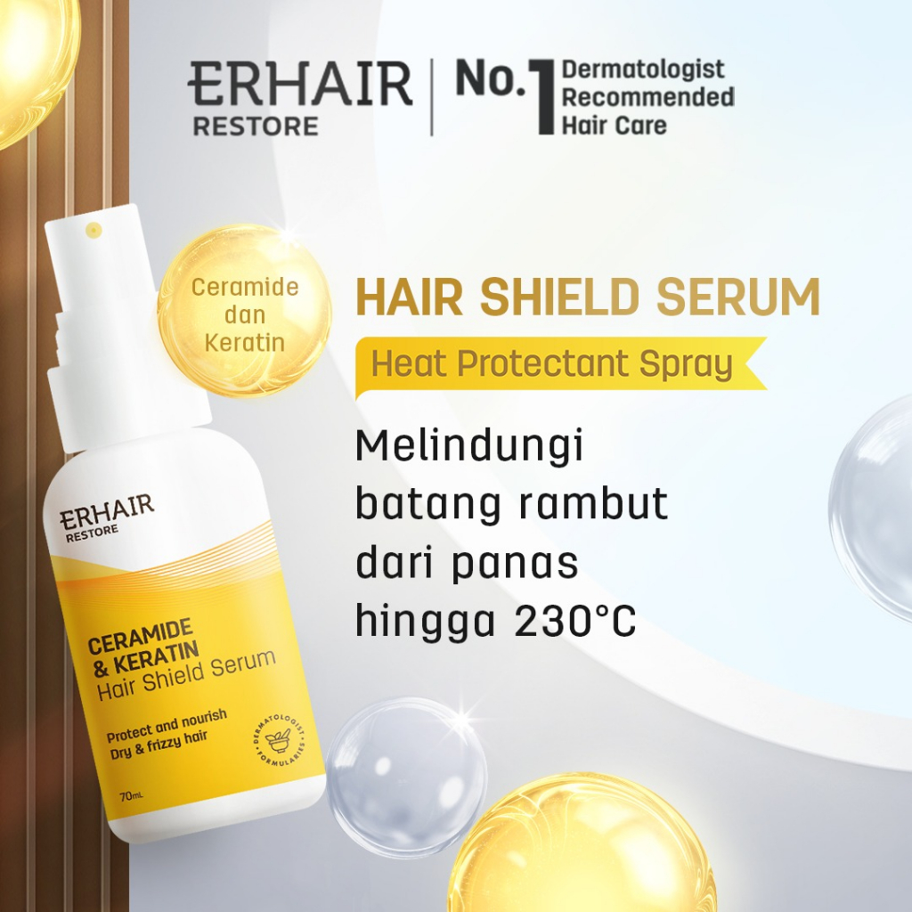 Jual ERHAIR Restore Hair Shield Serum 70mL - Serum Melembutkan Rambut ...