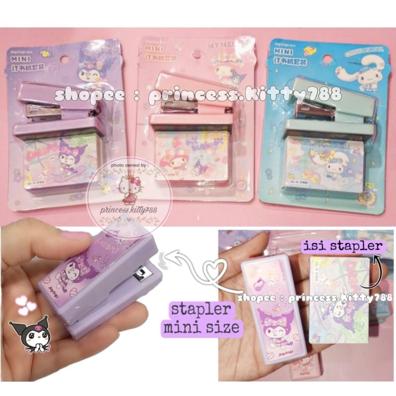 Jual STAPLER KECIL MINI SIZE+ISI STAPLER / STAPLER KARAKTER SANRIO LUCU CANTIK UKURAN MINI ...