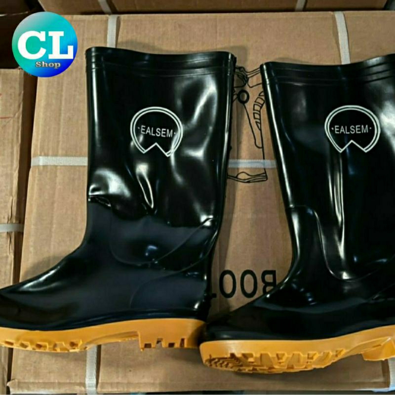 Jual SEPATU BOOTS KARET 39 40 41 42 42 boot tinggi hitam panjang proyek ...