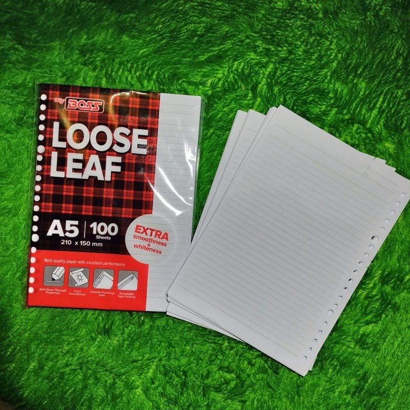 Jual Big Boss Loose Leaf A5 Kertas Binder 100 Lembar Putih -Isi Binder ...