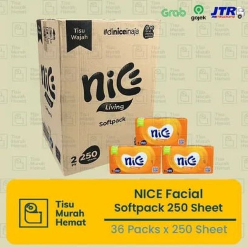 Jual Tissue Nice 250 Sheet 1 Karton (isi 36pcs) | Shopee Indonesia